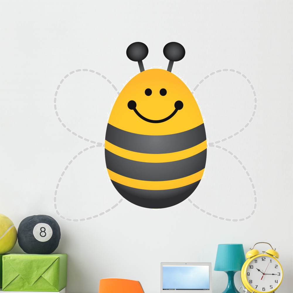 Bumble Bee Wall Decal by Wallmonkeys Peel and Stick Graphic (48 in H x ...