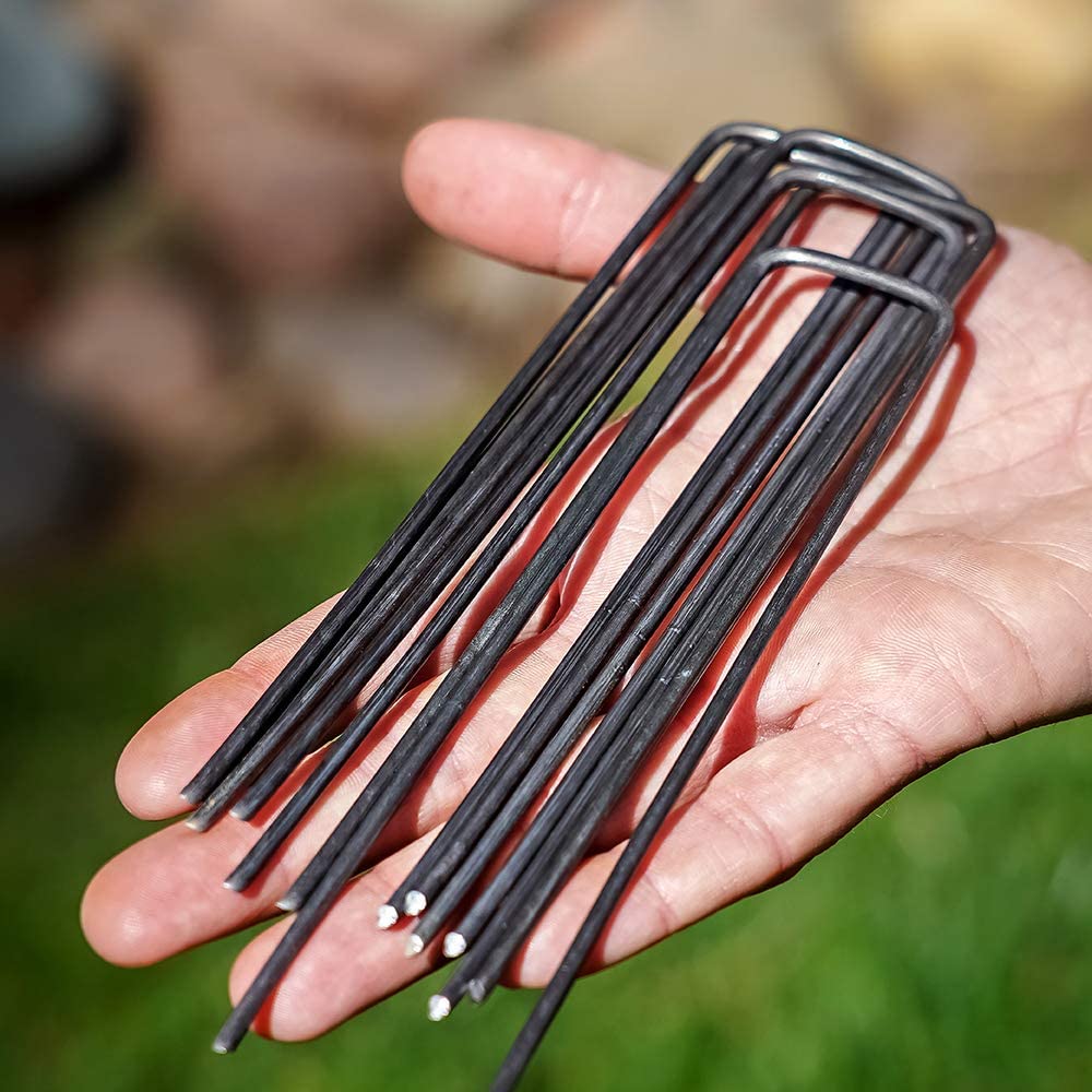 Landscape Staples 100 Pack 6 Inch Heavy Duty Steel Staple Garden landscape-staples-100-pack-6-inch-heavy-duty-steel-staple-garden