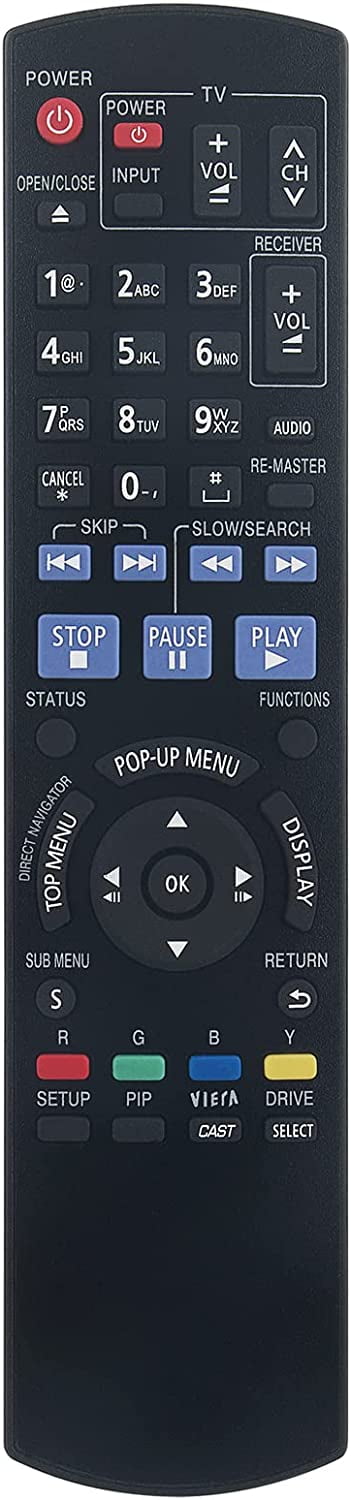 Infared Remote Control N2QAYB000378 Replace for anasonic Blu-ray Disc ...