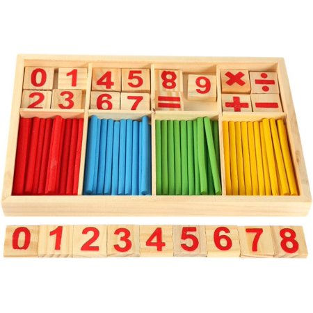 NETSENG Wooden Calculating Sticks Construction Game Kids Manipulate ...
