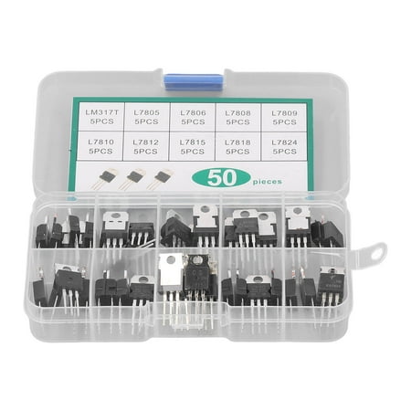 T Series Transistor Kit,50Pcs Transistor Kit TO Values Transistor Kit ...