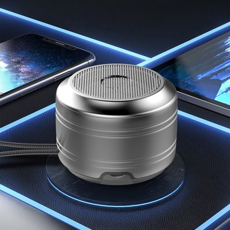 Portable Bluetooth speaker Wireless bluetooth speaker metal texture ...