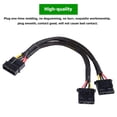 4-pin splitter adapter cable 4-pin male to dual female power extension ...