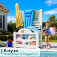 Erinnyees 71" H Poolside Storage Organizer with Privacy Screen,48" W x ...