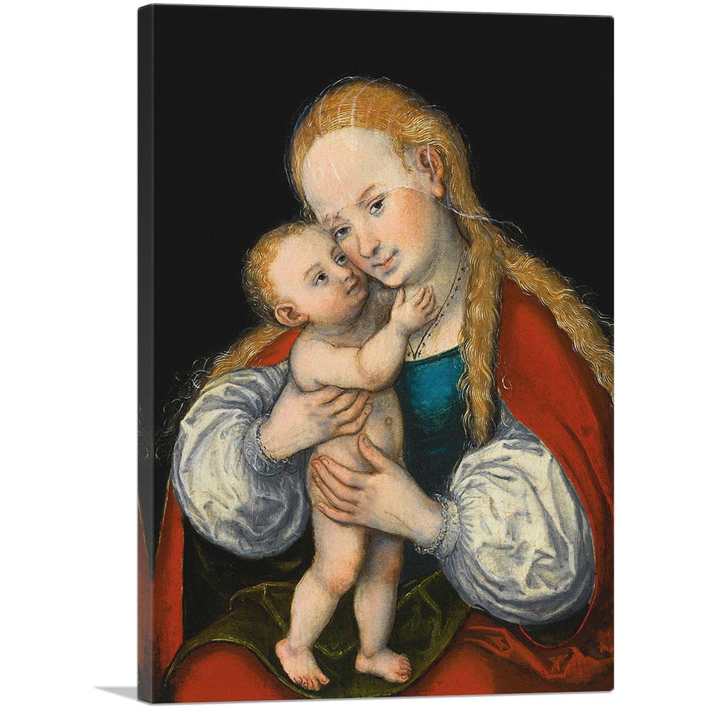 ARTCANVAS Madonna And Child Canvas Art Print by Lucas Cranach the Elder ...