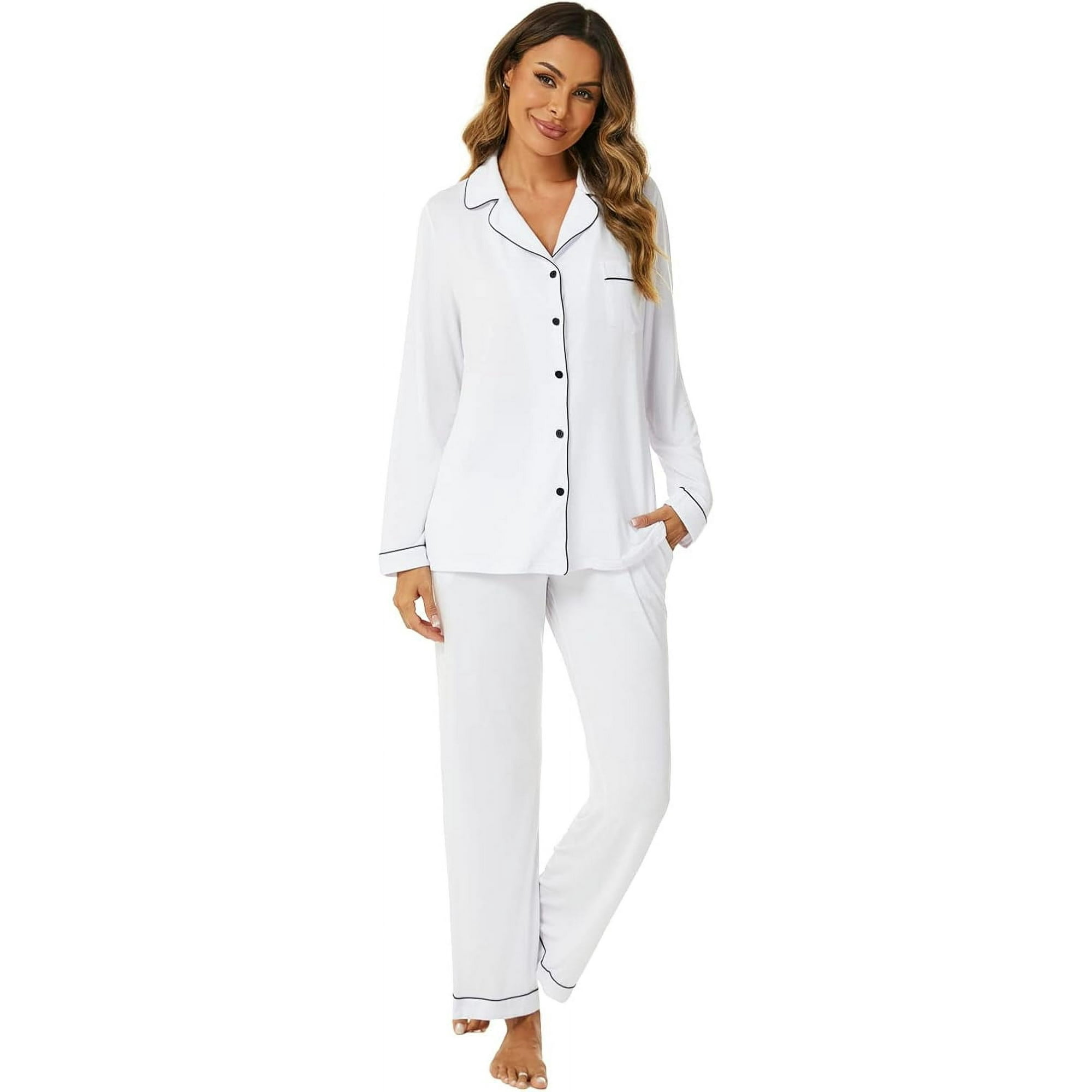 Click here for Ibaolea Womens Pajama Sets Long Sleeve Button Down... prices