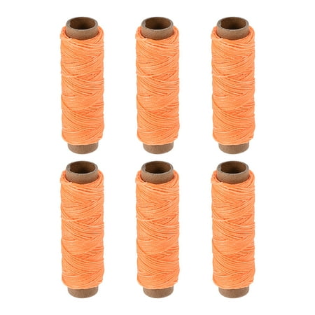 Uxcell 33 Yards 150D/1mm Leather Sewing Waxed Threads Bright orange 6 ...