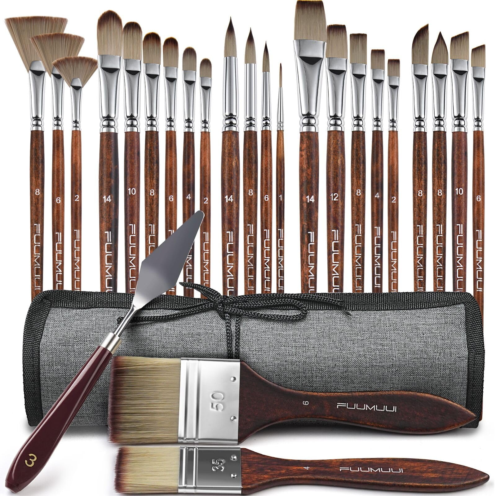 Click here for 25pcs Paint Brush Set  Fuumuui Acrylic Paint Brush... prices