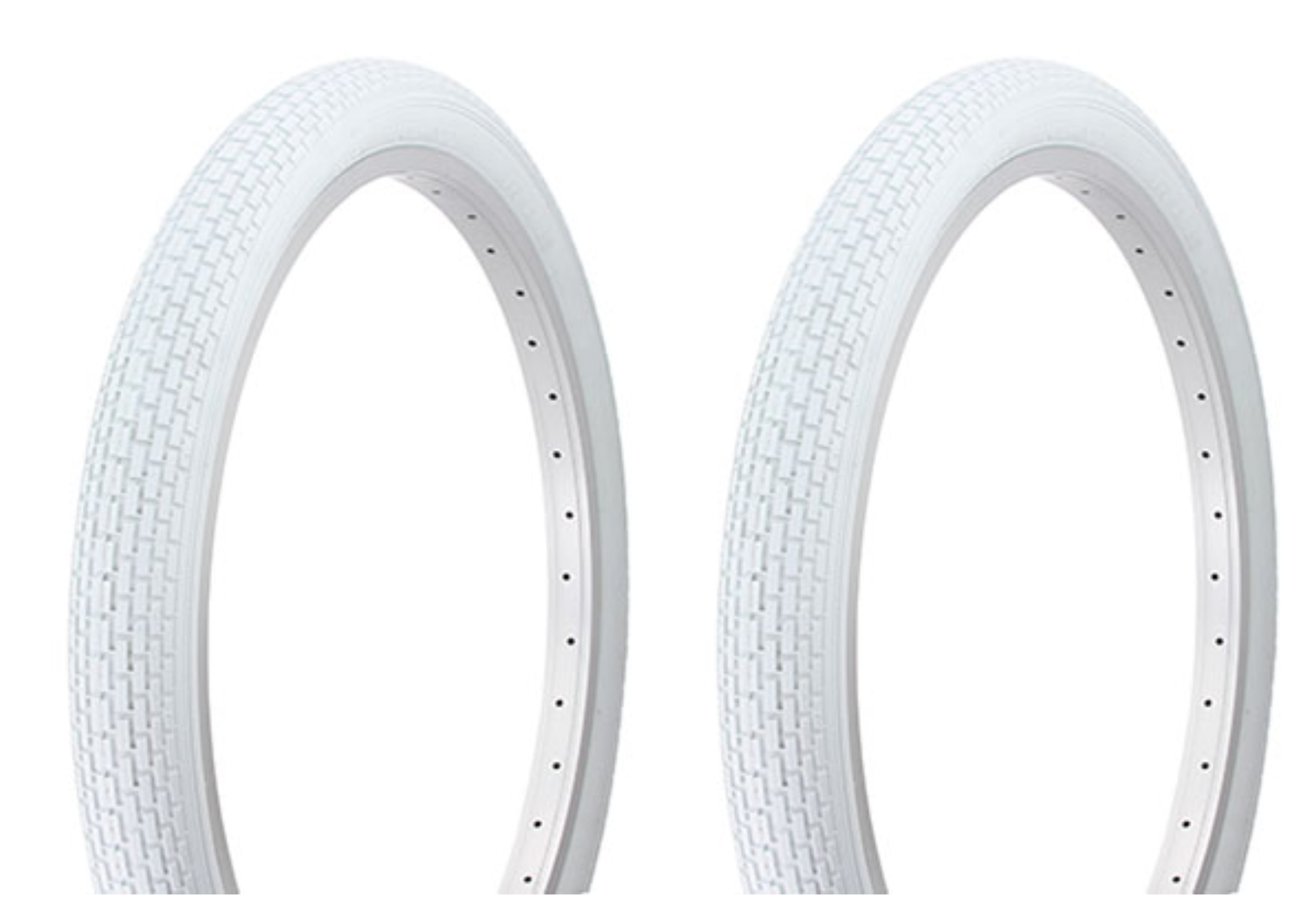 Lowrider Tire set. 2 Tires. Two Tires Duro 24" x 2.125" White/White ...