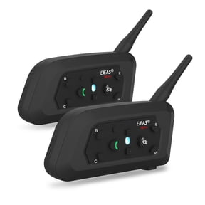Vnetphone V6 Motorcycle Helmet Bluetooth Intercom Headset, 2 Pack, Full ...