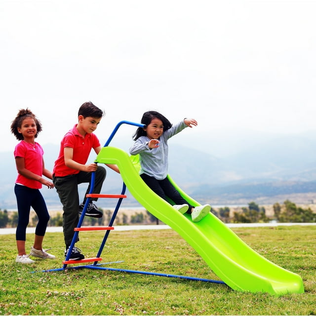 Platports Kids 6' Outdoor Freestanding Playground Slide for Children ...