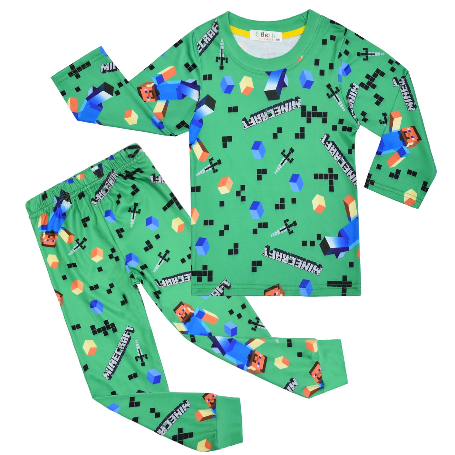Click here for Kawell Minecraft Boys Pajama 2 Piece Set Kids Top... prices