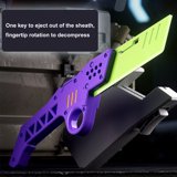 Sioweci Ejection Cutter Fidget Toy Press Button Scabbard Light Up Funny ...