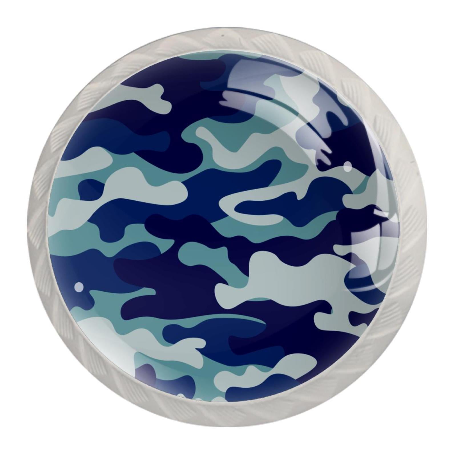 4 Pcs Forest Camouflage Texture Knobs for Kitchen Cabinet Cupboard ...