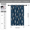 Boston Terrier and Dog Paw Print Blue Blackout Curtains,Triple Weaved ...