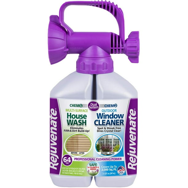Rejuvenate Dual System Outdoor Window Cleaner & House Siding Cleaner ...