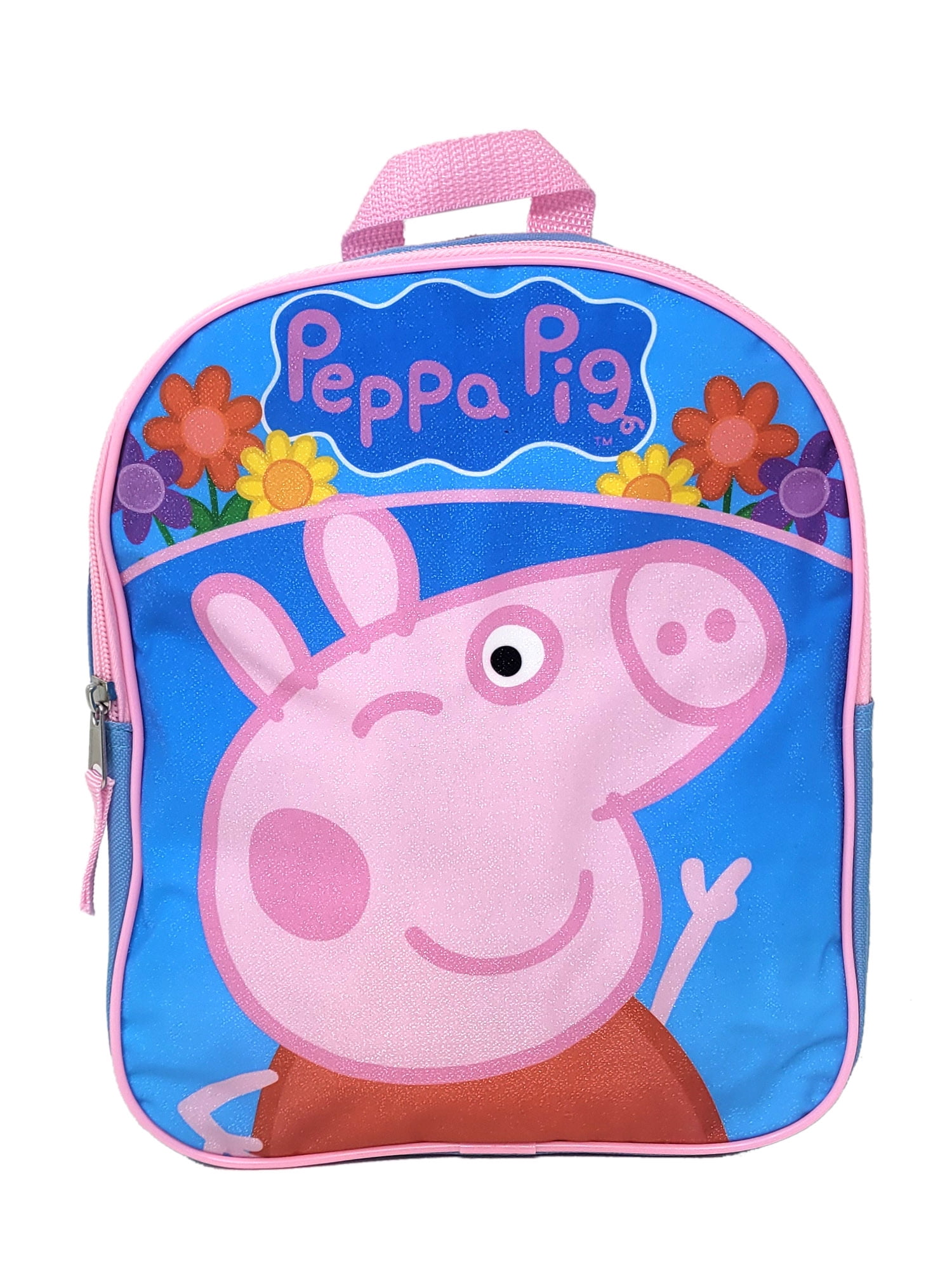 Girls Peppa Pig Small Mini Backpack 11" Smiles and Flowers - Walmart.com