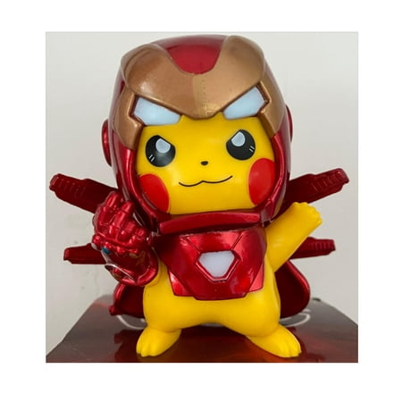 Mk85 Marvel Avengers 4 Pokmon Pikachu Cos Iron Man Hand-made Thanos ...