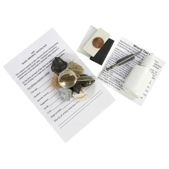 Geoscience Mineral Test Kit with 9 Minerals, 8 Accessories - Walmart.com
