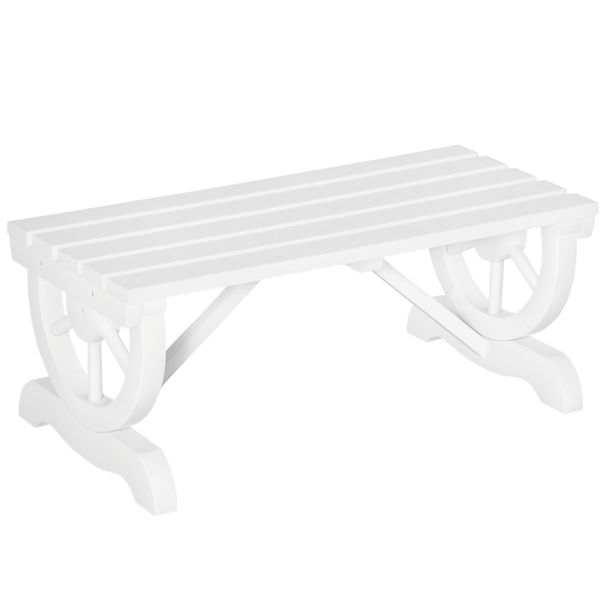 Click here for Outsunny Rustic Wood Outdoor Bench  Garden Bench F... prices