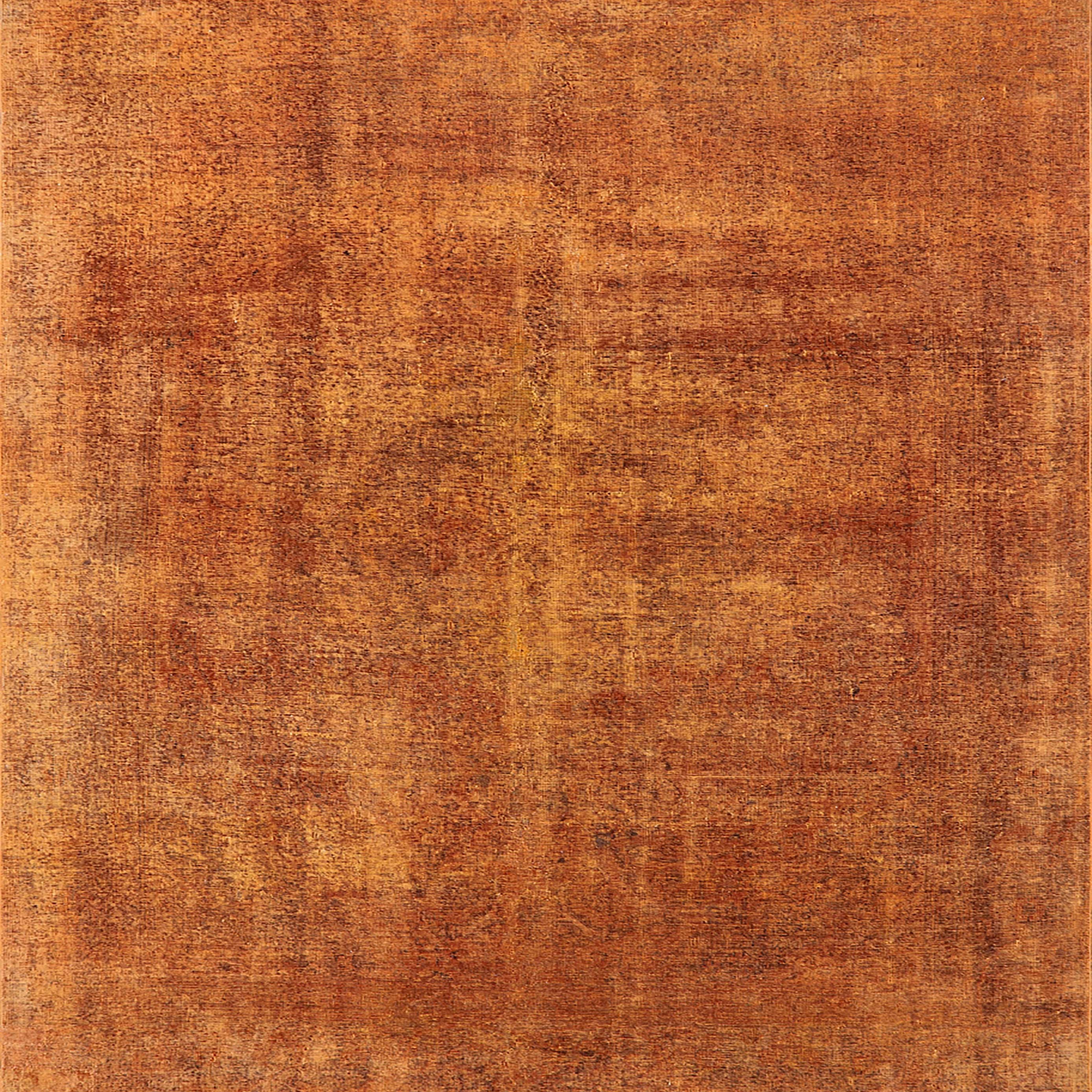 Ahgly Company Indoor Square Mid-Century Modern Neon Orange Oriental ...