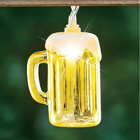 3D Beer Mug String Lights Holiday LEDs Light Battery Holiday LEDs Light ...