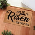 Easter Bunny Doormat with Happy Easter Print Coir Material Rectangular ...
