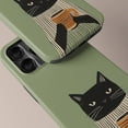 Black Cat Coffee Tough Case for Apple iPhone, Dual-Layer Polycarbonate ...