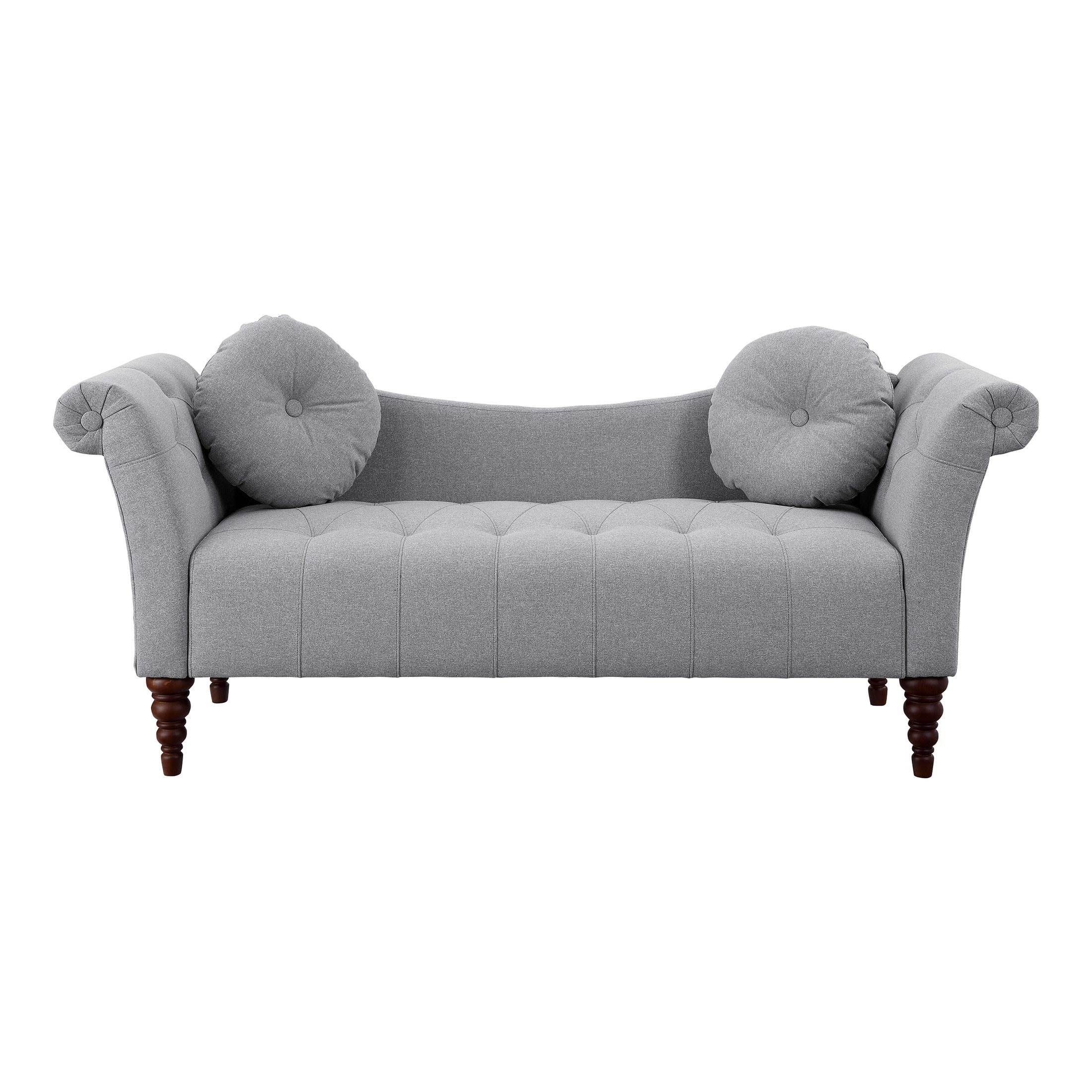 OakvillePark Wildwood Fabric Upholstered Settee Sofa Dove Gray Walmart