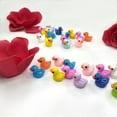 110 Pieces Mini Resin Ducks Tiny Ducks Miniature Duck Micro Garden ...