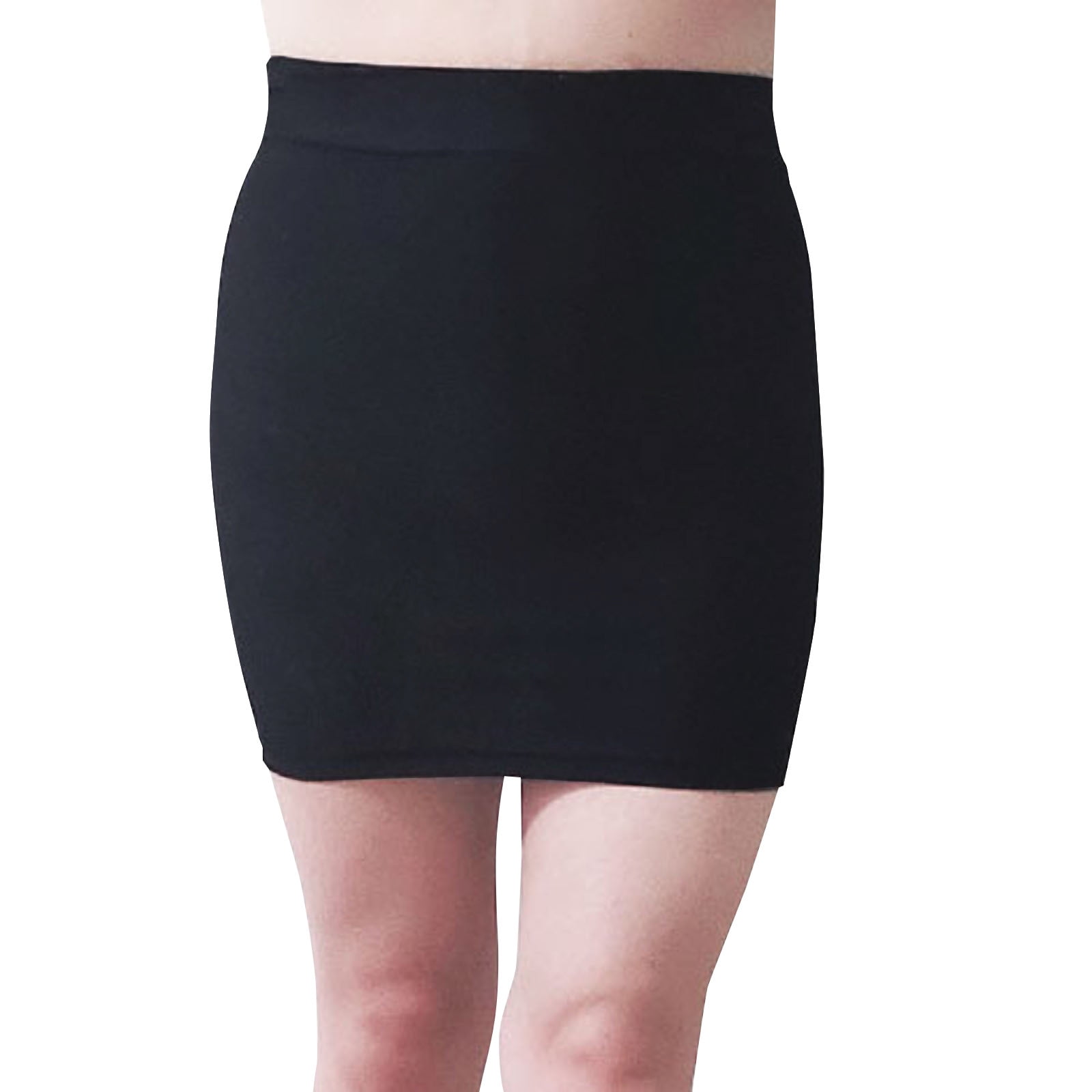 Qwang Womens Elastic High Waist Bodycon Pencil Mini Skirt