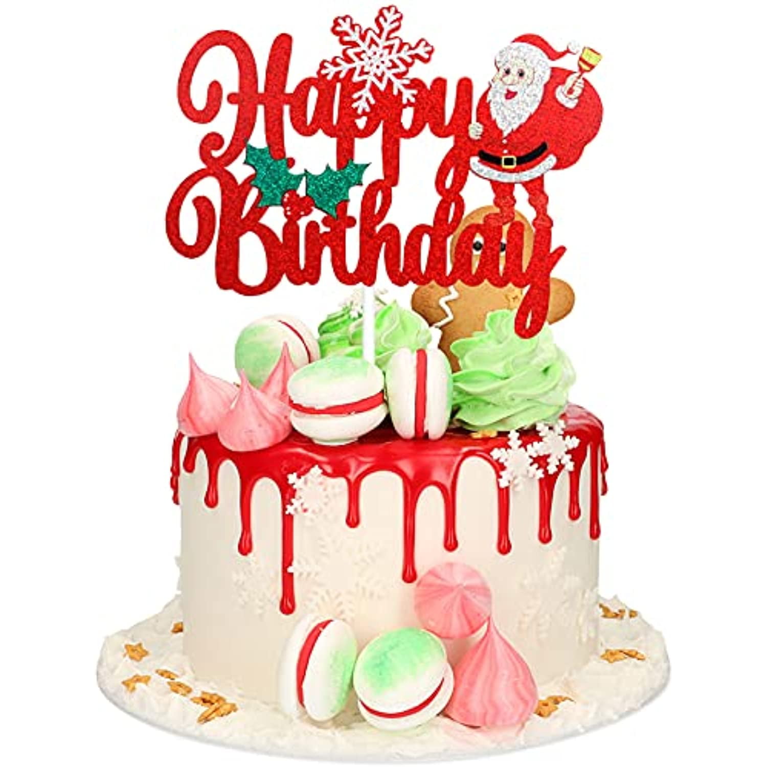Christmas Happy Birthday Cake