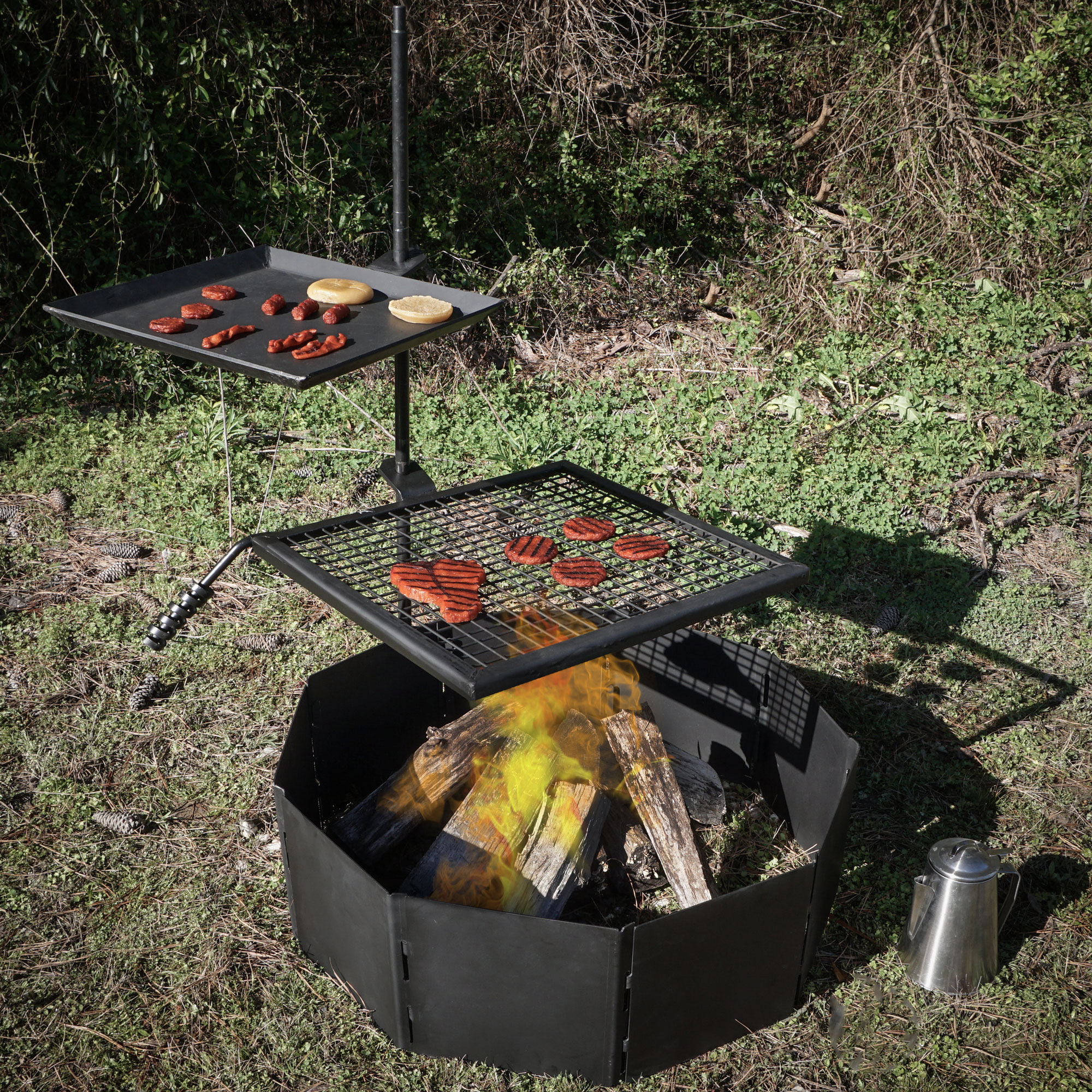 Titan Campfire Adjustable Swivel Grill Cooking Grate Griddle 40 Fire Titan Campfire Adjustable Swivel Grill Cooking Grate Griddle 40 Fire