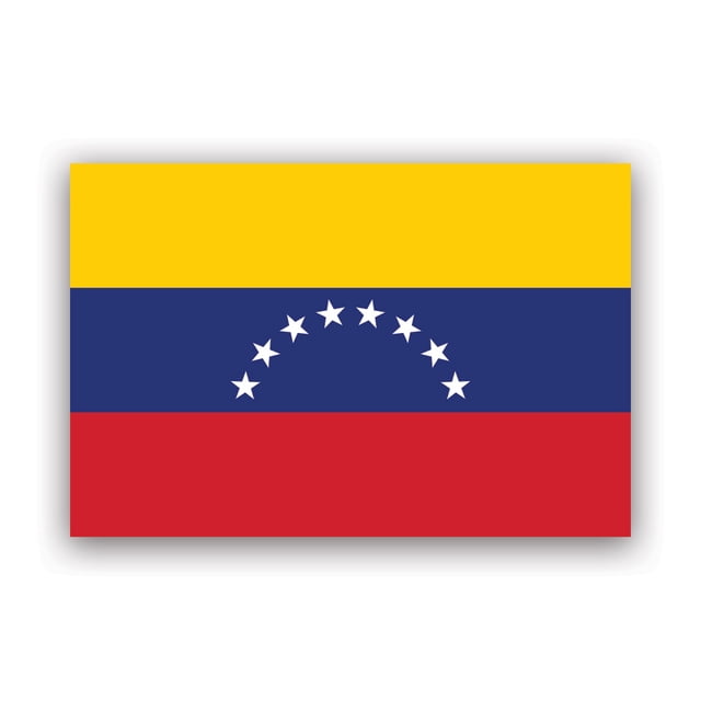 Venezuelan Flag Sticker Decal - Self Adhesive Vinyl - Weatherproof ...