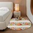 Ball Sports Round Rug 8ft Washable Circle Rugs Non Slip Rustic Football ...