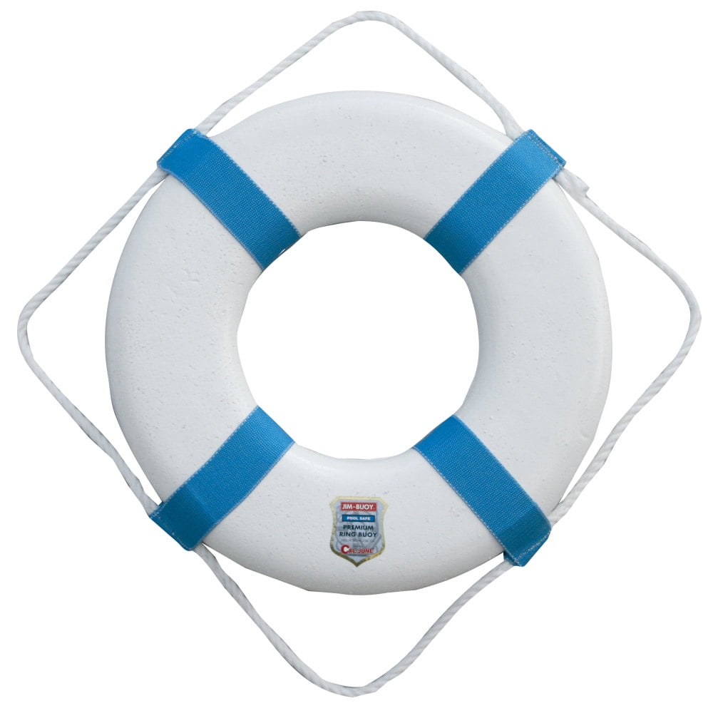 Jim-Buoy Swimming Pool & Decorative Life Ring, White - Walmart.com