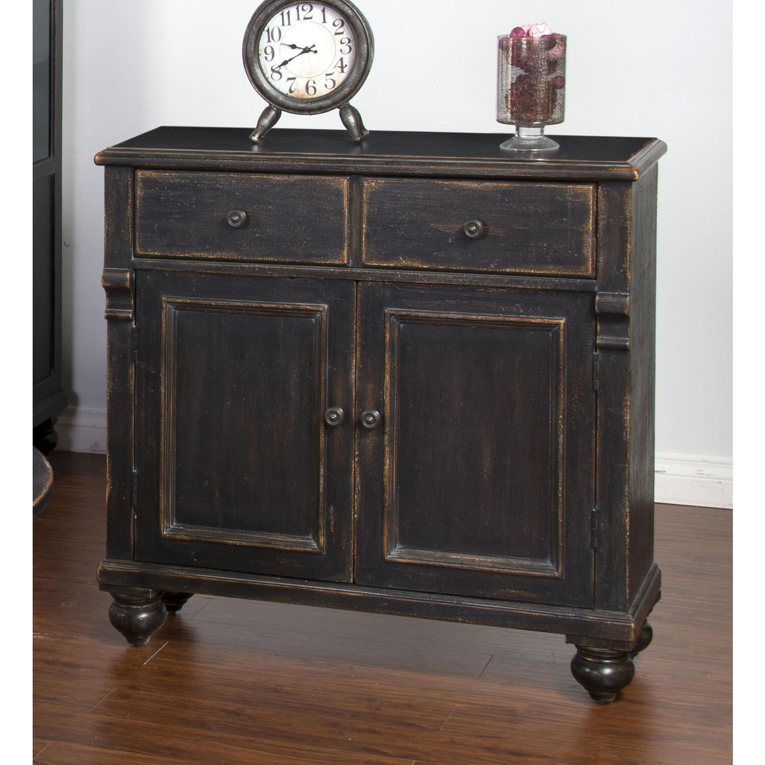 Black Accent Grand Chest with Door & Drawers - Walmart.com