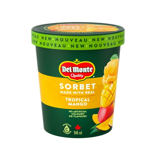 Tropical Mango Sorbet Frozen Dessert, Made With Real Mangoes, No ...