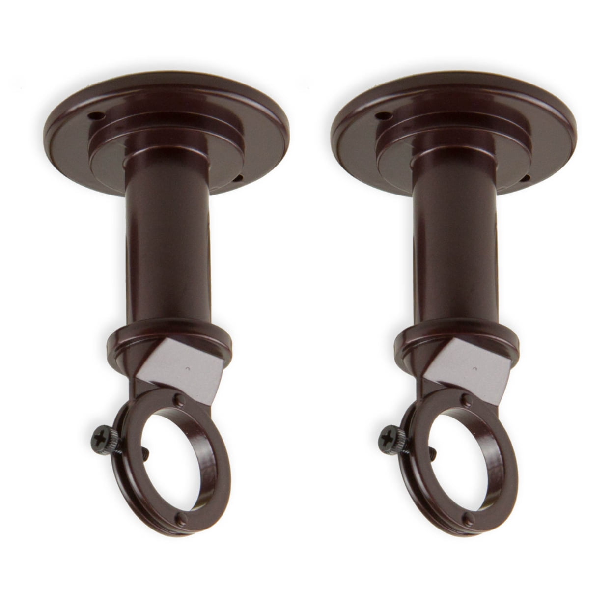 1" Industrial Pipe Wall/Ceiling Single Bracket (pair) - Bronze ...