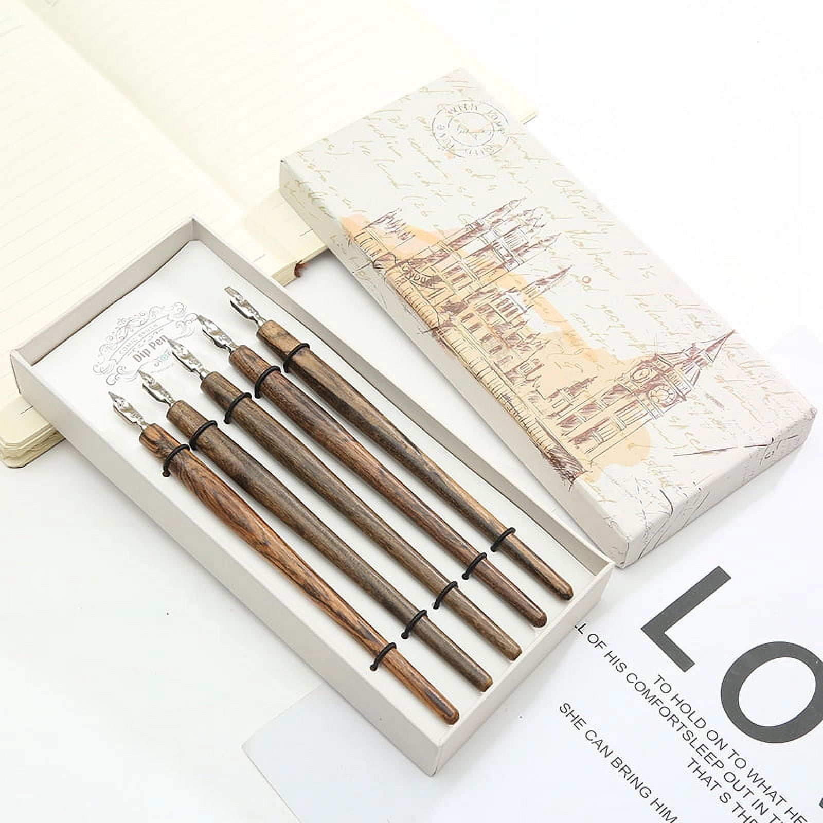 Juego de 5 plumas de caligrafía, ideal para arte, escritura, dibujo y ...