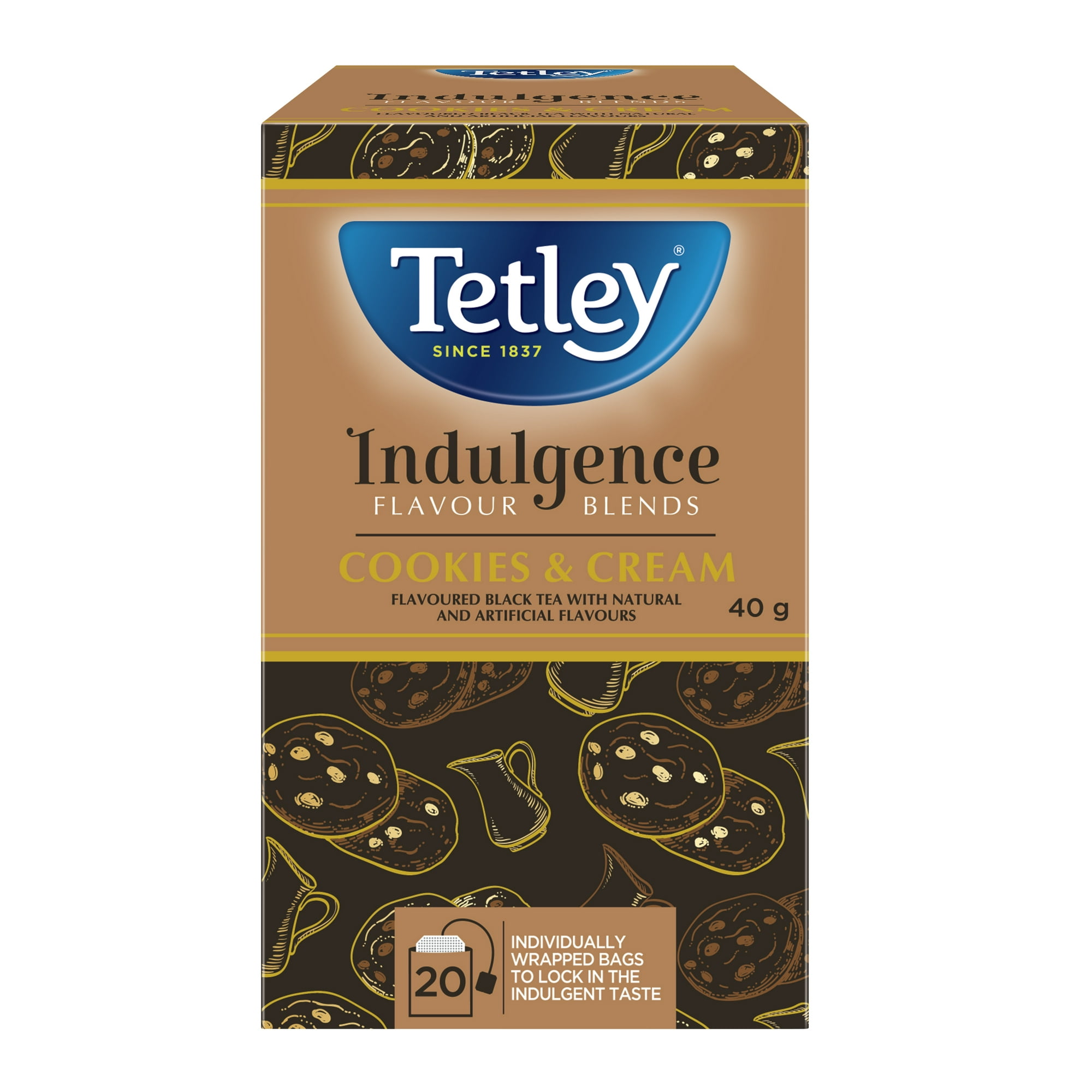 Click here for Tetley Tea Tetley Indulgence Cookie And Cream Tea prices