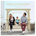 3 Seat Porch Swing with Stand, Outdoor Patio Swing with Side Tables ...