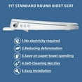 Bidet Toilet Seat, Soft Close Round Toilet Seat, Button control ...