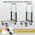 Costway Heavy-Duty Folding Dolly, 330LBS Platform Truck with Adjustable ...