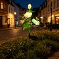 CaiTeLin Solar Lotus Flower Garden Lights, Outdoor Waterproof LED ...
