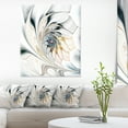 Designart White Stained Glass Floral Art Large Floral Metal Wall Art