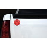 4in x 4in Red Sad Face Sticker - Walmart.com