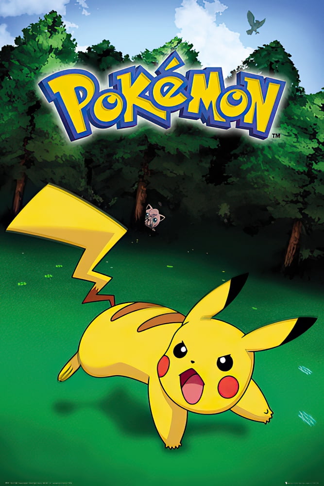 Pokemon - Gaming / TV Show Poster / Print (Pikachu Catch) (Black Poster ...
