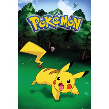 Pokemon - TV Show / Gaming Poster (Pikachu Jumping) (Size: 24" X 36 ...