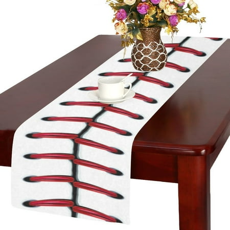 MYPOP Baseball Table Runner Home Decor 14x72 Inch, Softball Red Lace ...